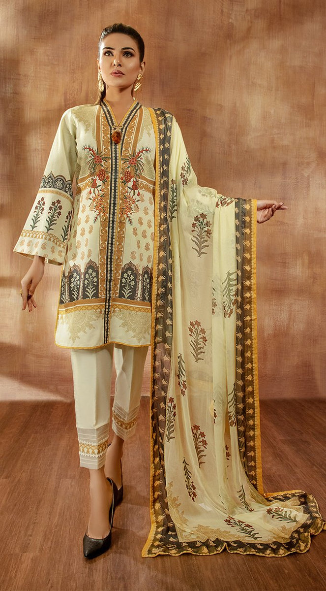 New 2021 Anaya By Kiran Chaudhry | LISA - Butter Yellow – Begum Saab